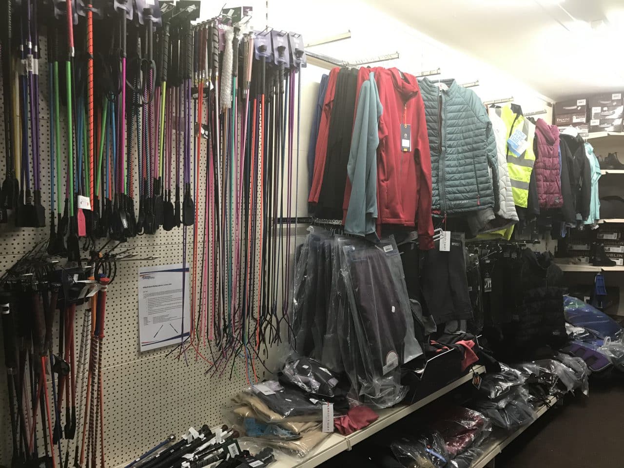 Selection of whips available in store - Red Horse Vale - Fuels ...