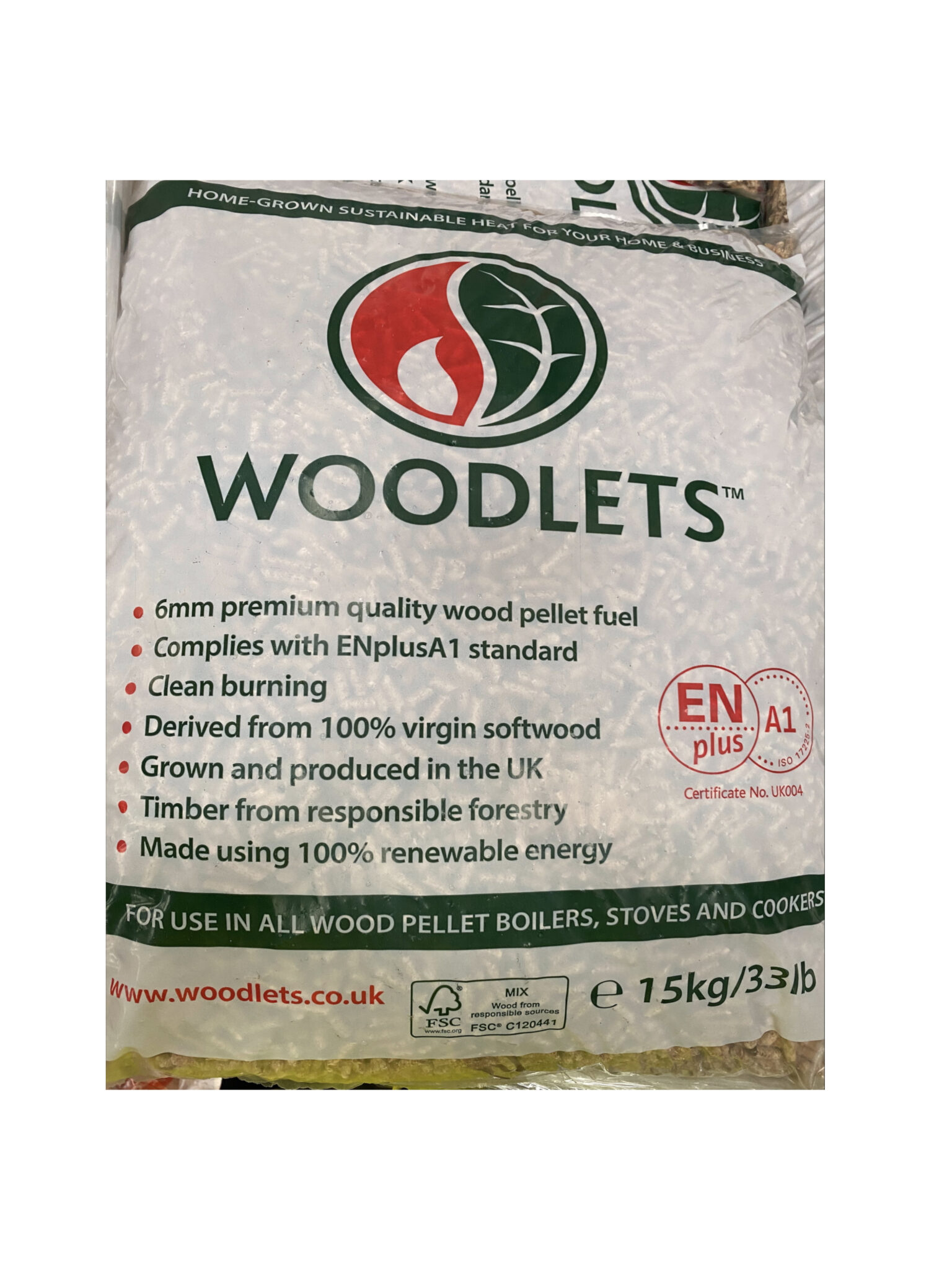 15kg BSL Approved Biomass Wood Pellets (Pallet - 65 Bags) - Red Horse ...